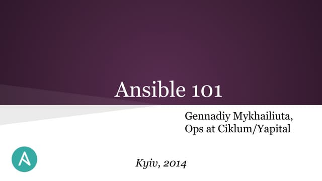 Ansible 101 Ppt