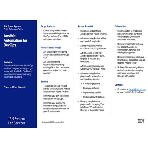 Automation on IBM Power with Ansible | PPT