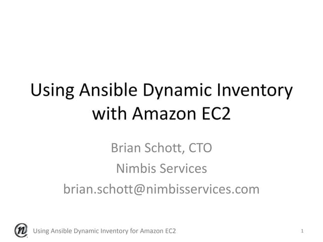 Using Ansible Dynamic Inventory With Amazon Ec2 Ppt