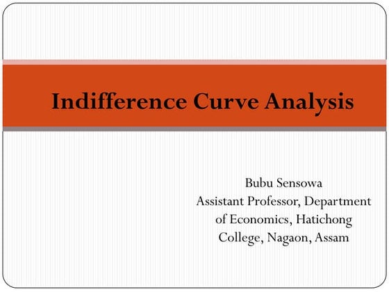 Presentation on Indifference Curve | PPTX