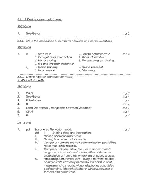 Answer F4 Learning Area 3 Ict Pdf