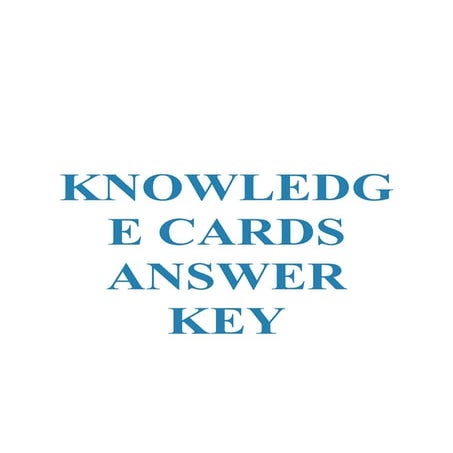 Answer key-knowledge-cards | PDF