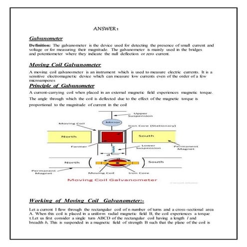 Physics Investigatory Project - Class 12 - Tangent Galvanometer | PDF