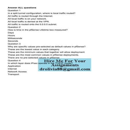 Answer All Questions Question 1 In A Split Tunnel Configuratpdf