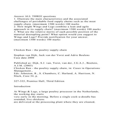 Answer ALL THREE questions 1. Illustrate the main characteristic.docx