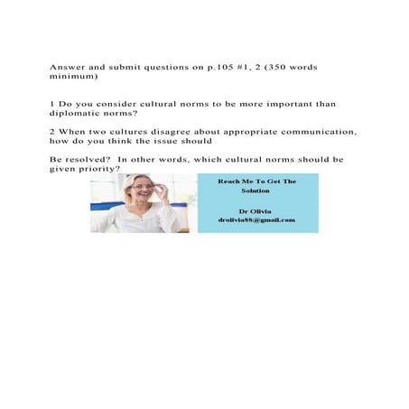Answer and submit questions on p.105 #1, 2 (350 words minimum) | DOCX