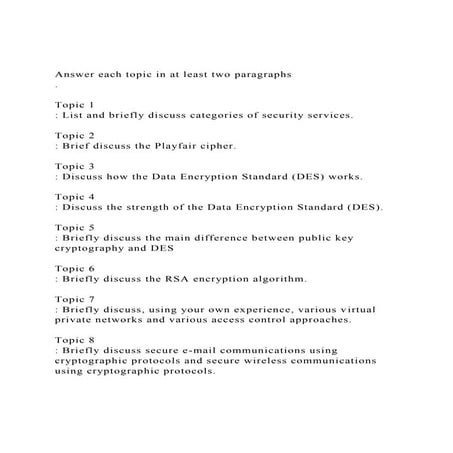 Answer each topic in at least two paragraphs.Topic 1 Li | PDF
