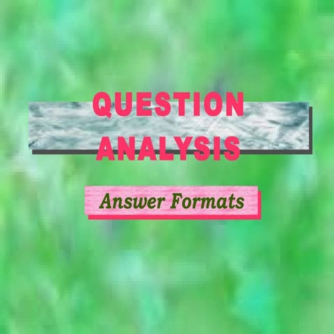 Answer Formats | ODP