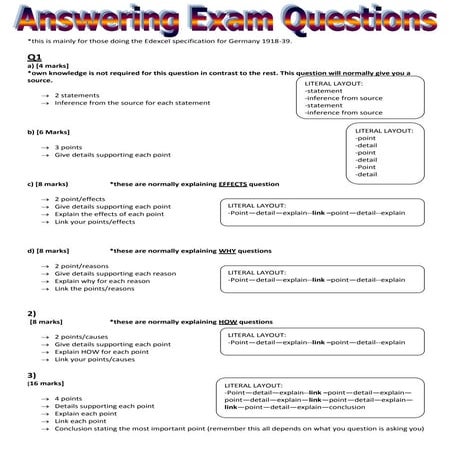 Answering exam questions | PDF