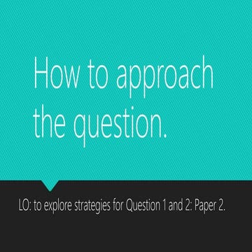 Answering question 1 and 2 paper 2 | PPT