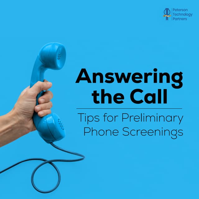 Answering the Call: Tips for Preliminary Phone Screenings | PDF | IT ...