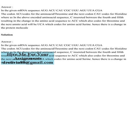 Answer In the given mRNA sequence AUG ACU CAU CGC UGU AGU UUA CGA.pdf