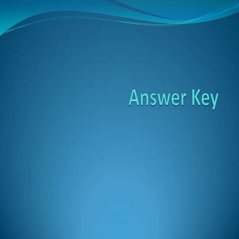 Answer key | PPTX