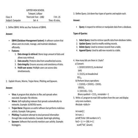 Answer Key Computer science grade 8-9-10, Jupiter school Unittest3.docx