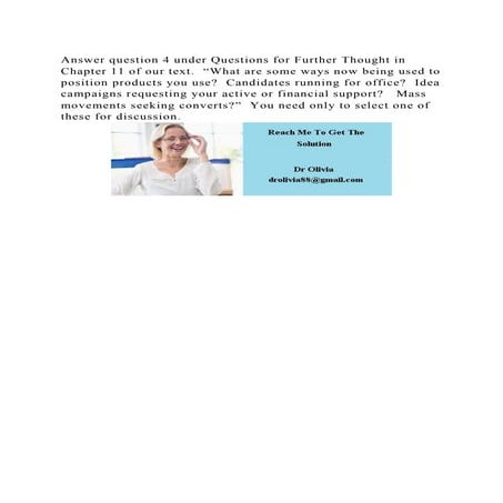 Answer question 4 under Questions for Further Thought in Chapter 11 .docx