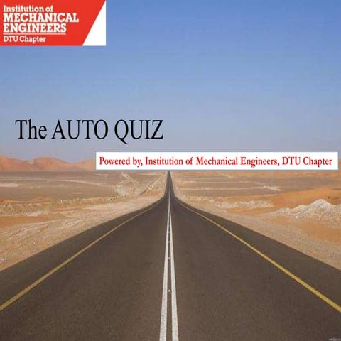 The Auto Quiz (Written) | PPTX