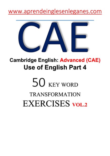 Cae use of english part 2 | PDF