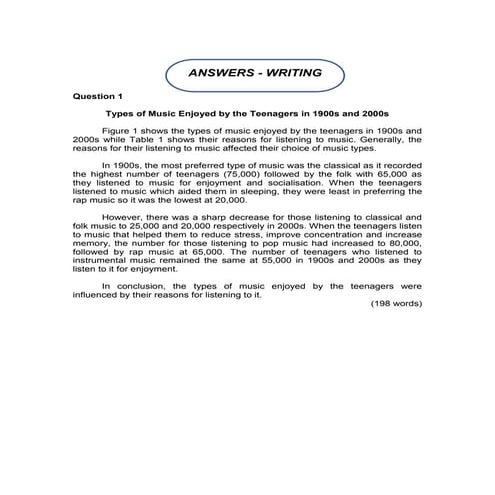 MUET MEIOW Answers for writing | PDF