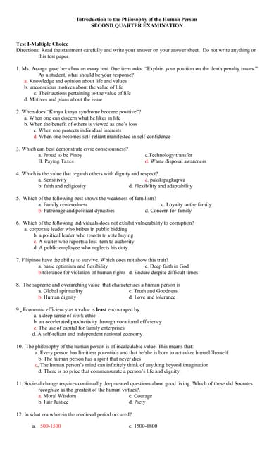 1st quarter exam | DOCX