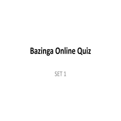 Bazinga Online Quiz Answers to Set 1 | PPTX