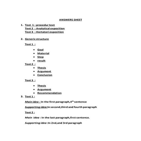 Answers sheet | DOCX
