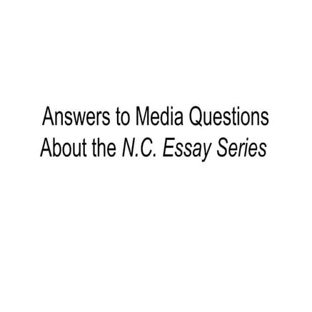 Answers to media questions | PPT