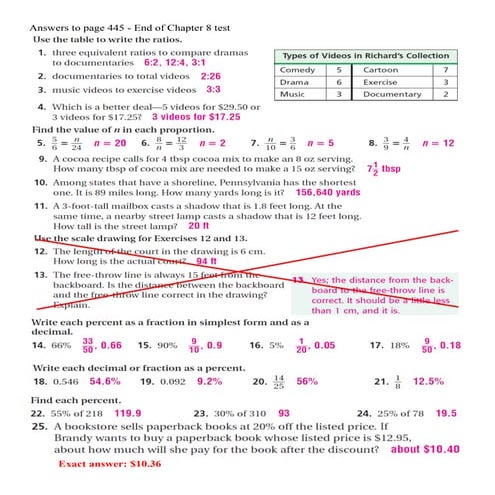 Answers to page 445 end of chapter 8 test | DOC