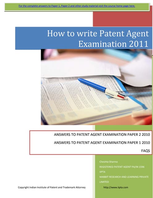 Top 10 patent examiner interview questions and answers | PPTX