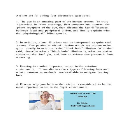 Answer the following four discussion questions1. The eye is an | DOCX ...