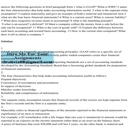 answer the following questions in brief paragraph form 1 what is GAA.pdf