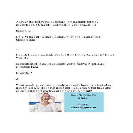 Answer the following questions in paragraph form (2 pagesDouble.docx