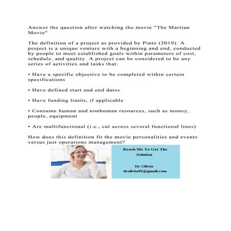 Answer the question after watching the movie The Martian Movie.docx