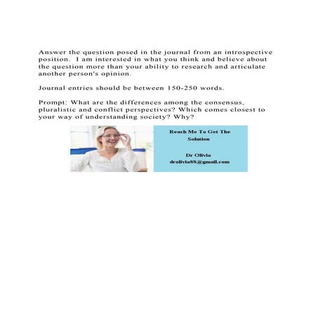 Answer the question posed in the journal from an introspective p.docx