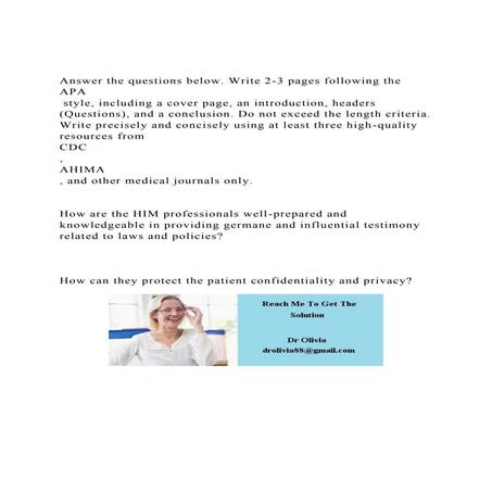 Answer the questions below. Write 2-3 pages following the APA.docx