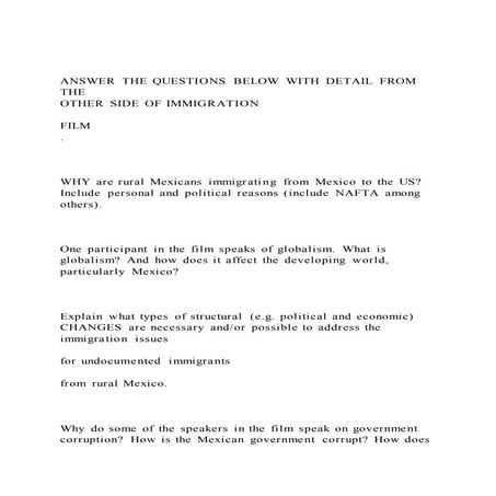 ANSWER THE QUESTIONS BELOW WITH DETAIL FROM THE OTHER SIDE OF | DOCX