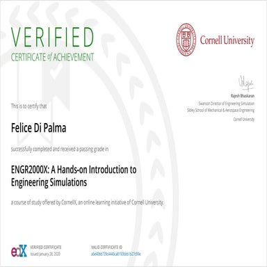 Ansys - A Hands-on Introduction to Engineering Simulations Certificate ...