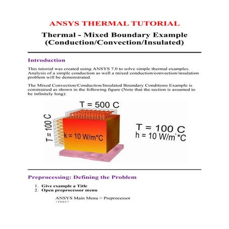 Ansys Thermal Tutorial Pdf