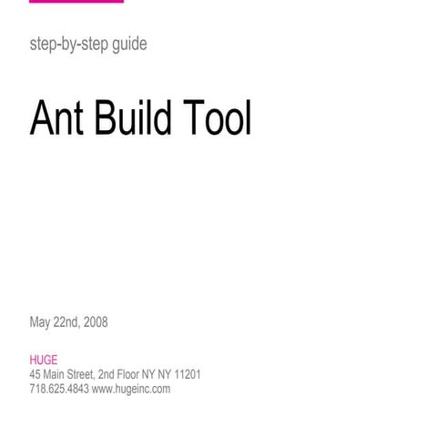 Ant Build Tool Ppt