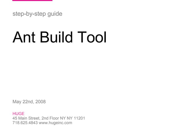 Ant Build Tool Ppt