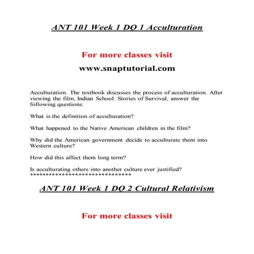 Ant 101 entire course | DOCX