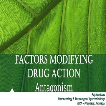 Drug Antagonism and Types. | PPTX