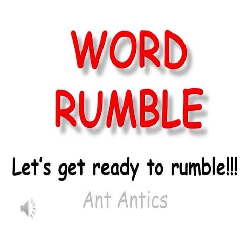 Ant Antics Word Rumble | PPTX