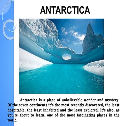 History and fun facts about Antactica | PPTX