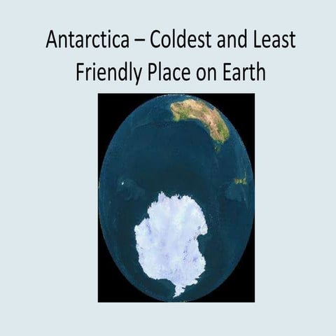 Antarctica introduction ppt | PPTX