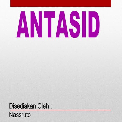 Antasid & H2 receptor Blockers | PPT