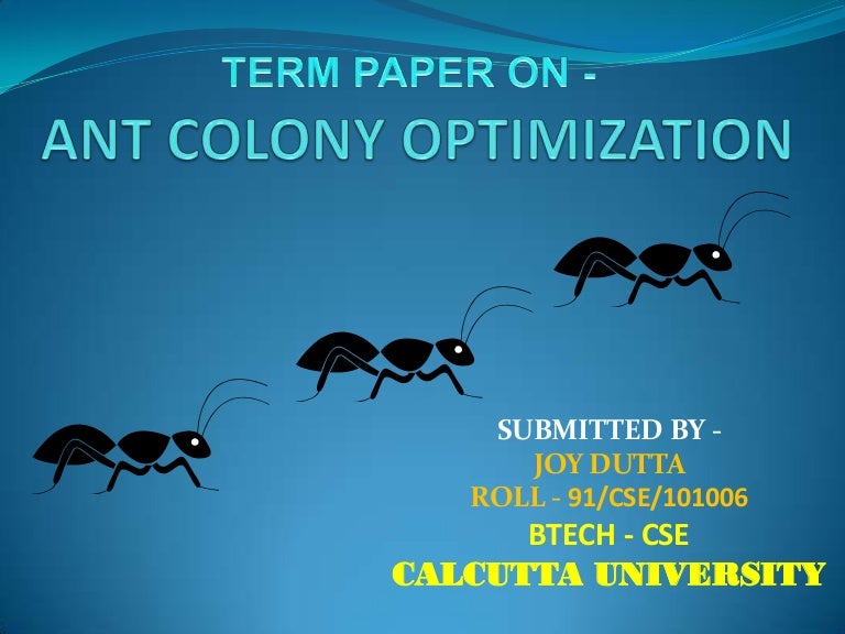 Ant Colony Optimization