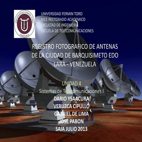 Registro fotográfico y clasificación de las antenas | PDF