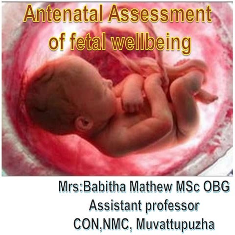 Antenatal assessment physical well being /introduction and methods | PPT