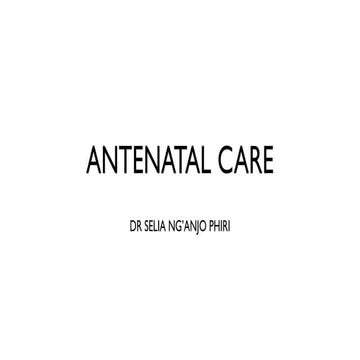 ANTENATAL CARE for a pregnant woman is explained | PPTX