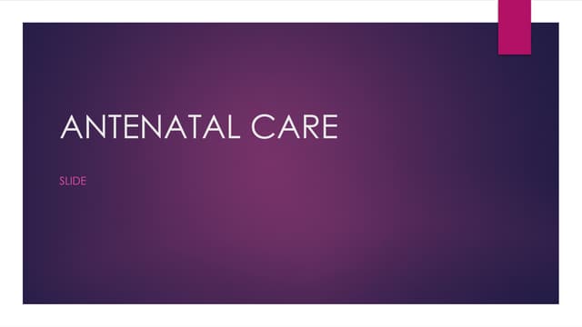 Antenatal assessment | PPT